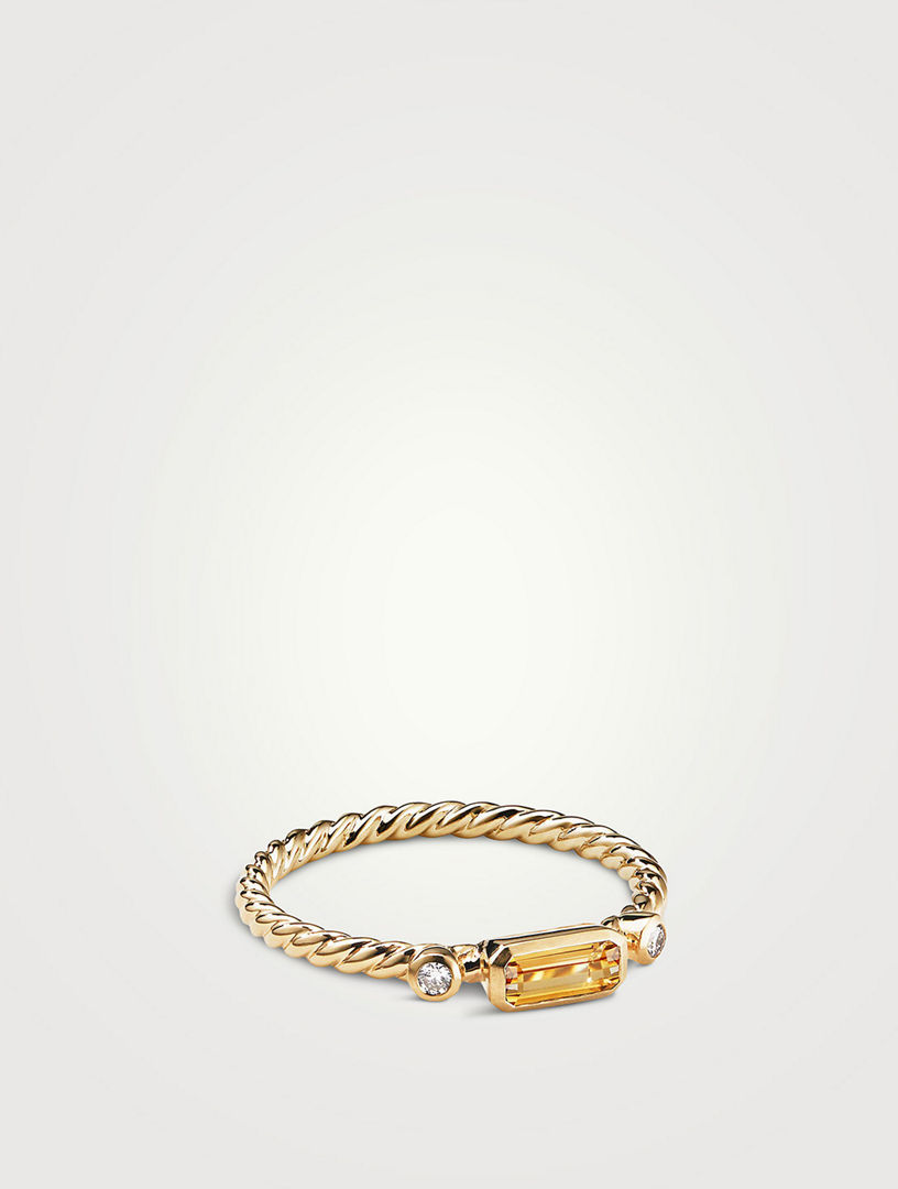 DAVID YURMAN Cable Collectibles® Stack Ring In 18k Yellow Gold With ...