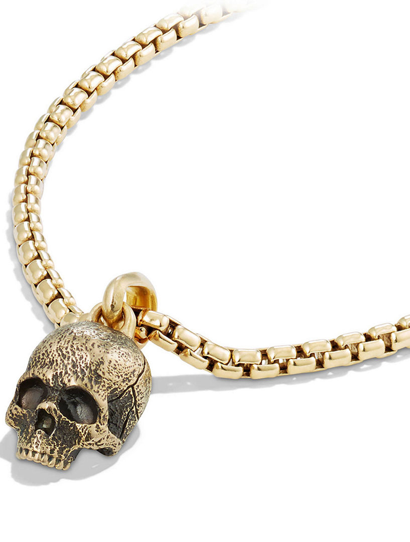 DAVID YURMAN Memento Mori Skull Amulet In 18k Yellow Gold | Holt Renfrew