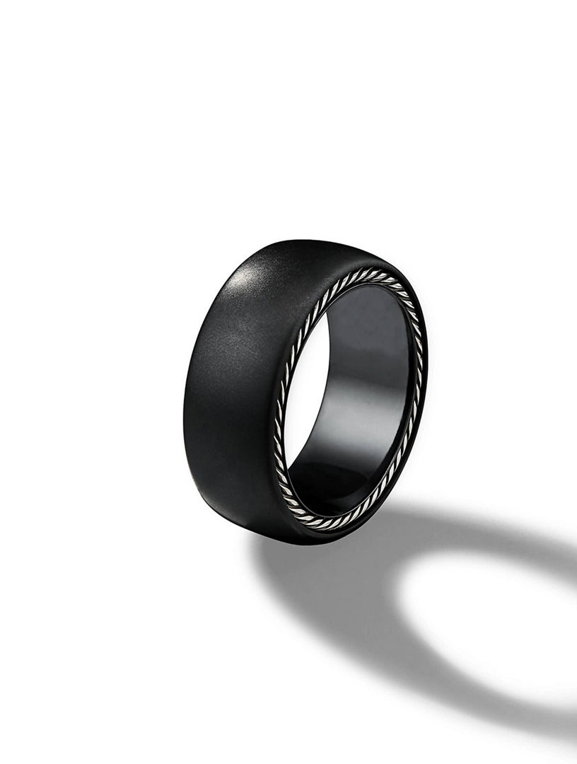 DAVID YURMAN Streamline® Band Ring In Black Titanium | Holt Renfrew