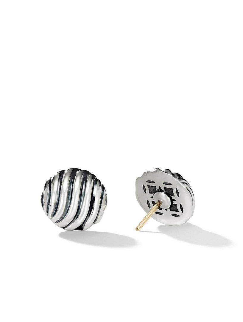 DAVID YURMAN Sculpted Cable Stud Earrings In Sterling Silver | Holt Renfrew
