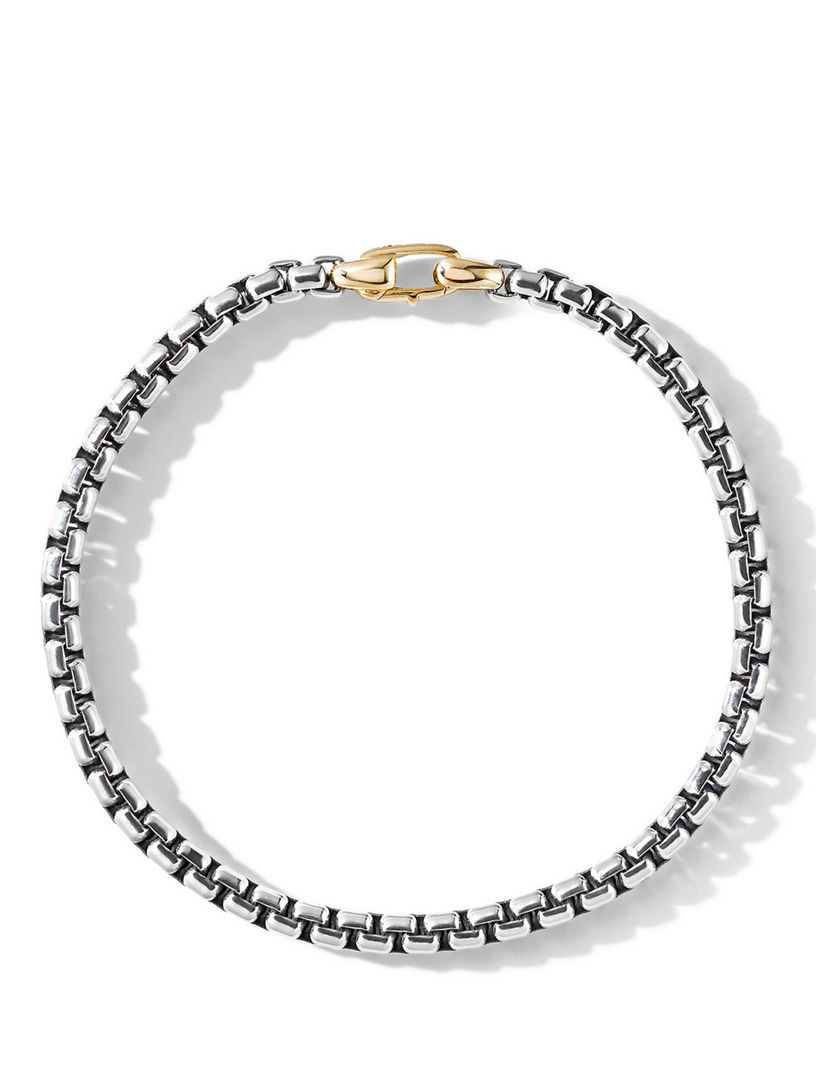 DAVID YURMAN Box Chain Bracelet In Sterling Silver With 14k Yellow Gold | Holt Renfrew