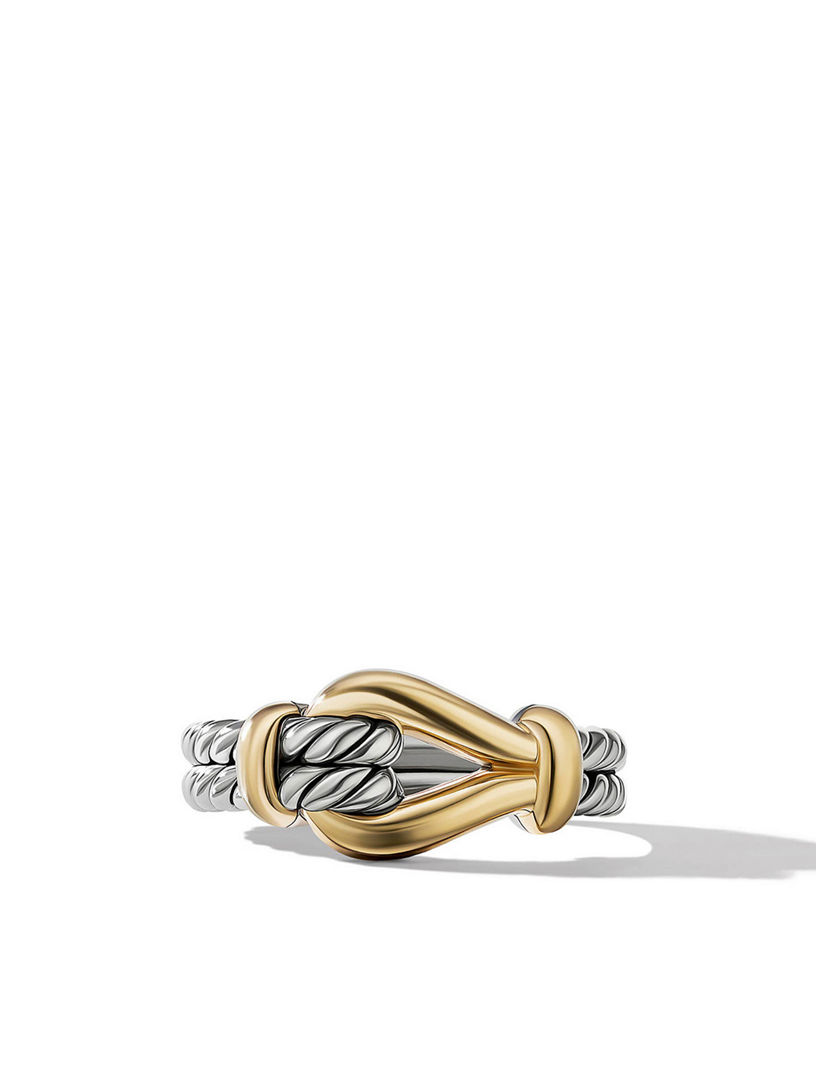 DAVID YURMAN Thoroughbred Loop Ring In Sterling Silver With 18k Yellow ...