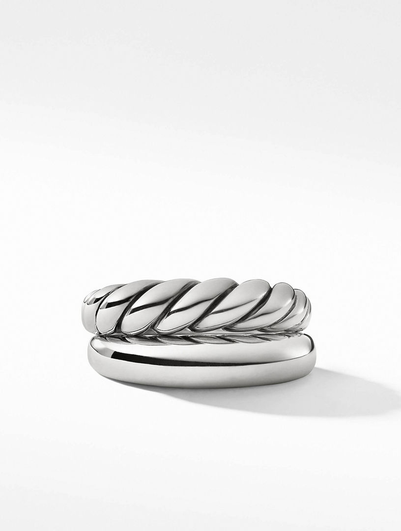 DAVID YURMAN Pure Form® Stack Rings In Sterling Silver | Holt Renfrew