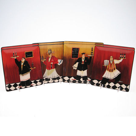 Bistro Chef Set Of 4 Dinner Plates – Yaveo