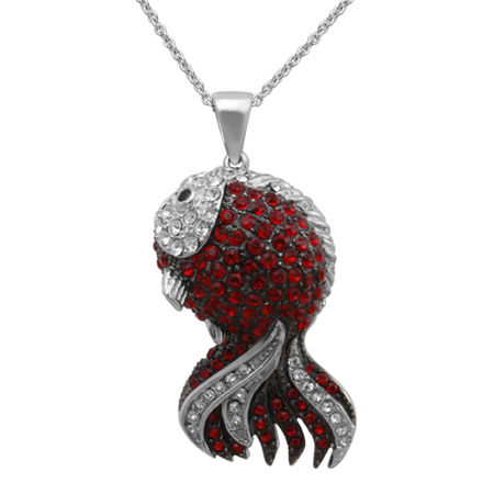 Alexandra Gem Created Sapphire & Multi-crystal Fish Pendant | Eaxo