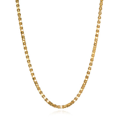 14K Yellow Gold Diamond-Cut Popcorn Chain Necklace - JCPenney