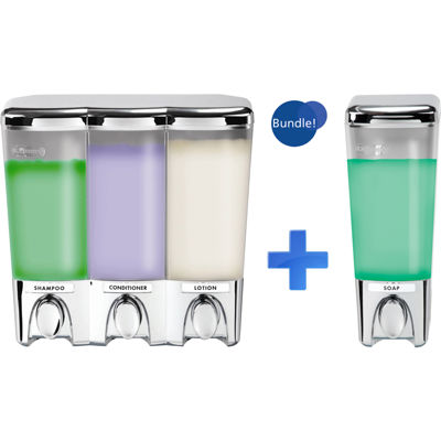 Clear Choice Chrome Single & Triple Liquid Soap Dispensers | Avacero