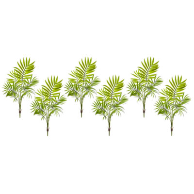 Mini Areca Palm Artificial Bush; Set of 6, Color: Green - JCPenney