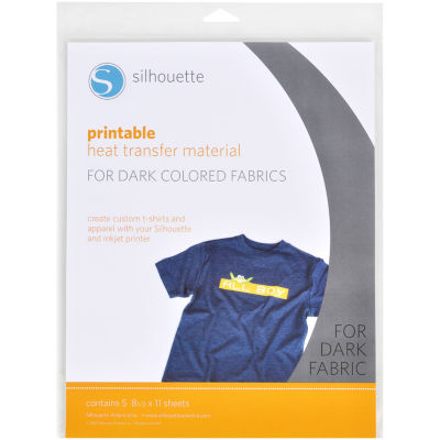 Silhouette Printable Heat Transfer For Dark Fabrics | Leetz