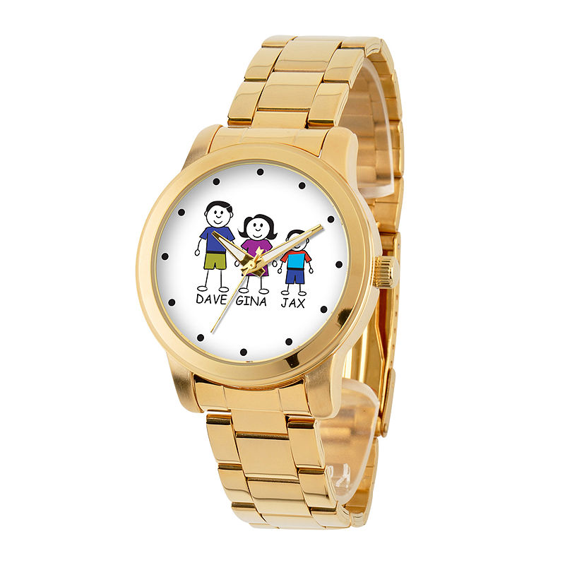 UPC 005091070000 - Personalized Stick Figure Family Gold-Tone Stainless ...