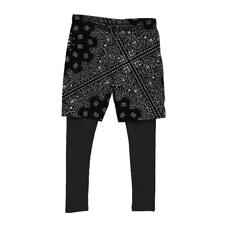 Bandana Print Layered Shorts | Eizzy