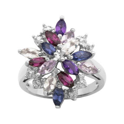 Multicolor Gemstone Cluster Ring | Tagtube