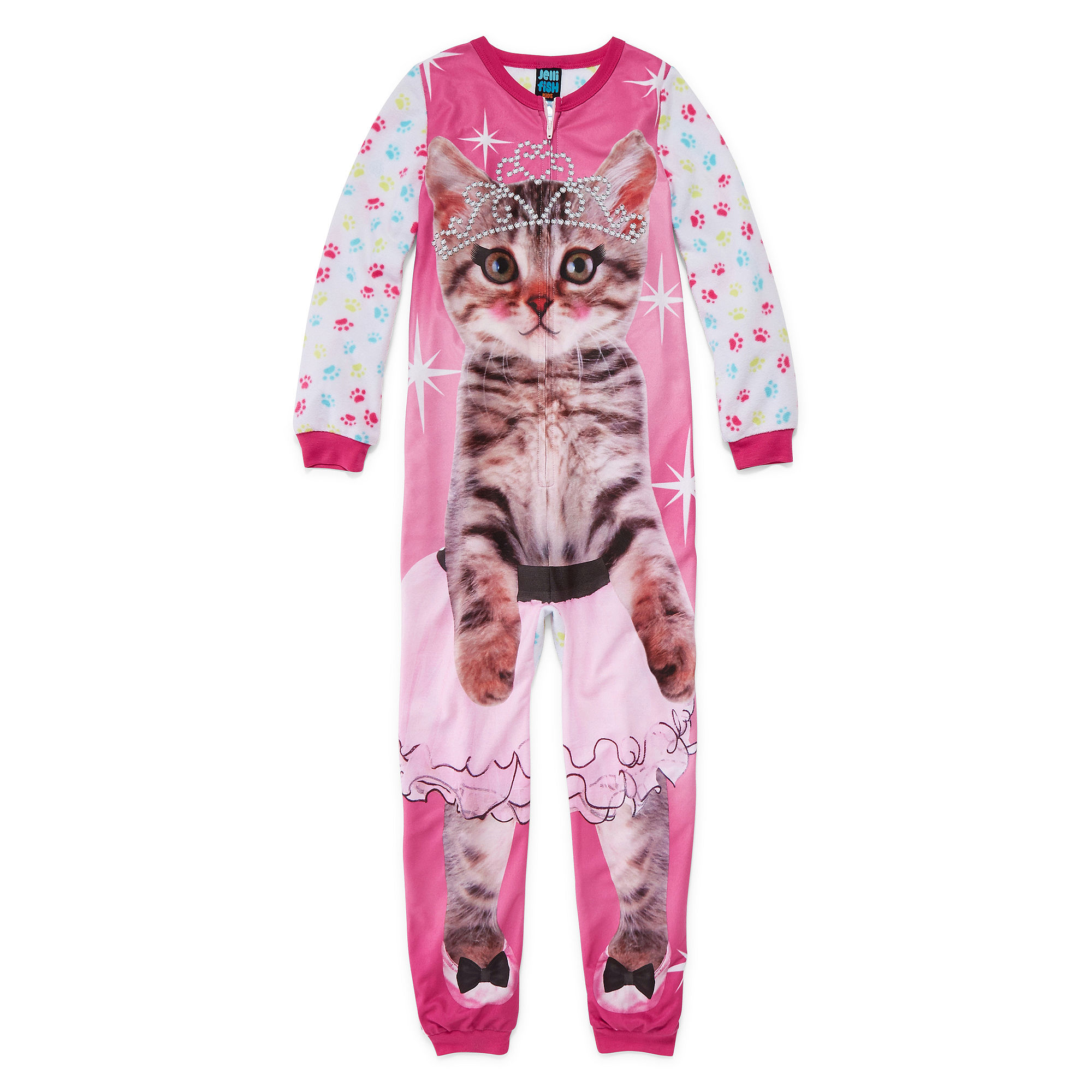 UPC 849633063859 - Jellifish Cat-Print Sleeper Pajamas - Girls 4-16 ...