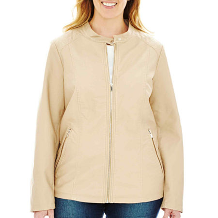 A.n.a Faux-leather Scuba Jacket – Plus | Kabox