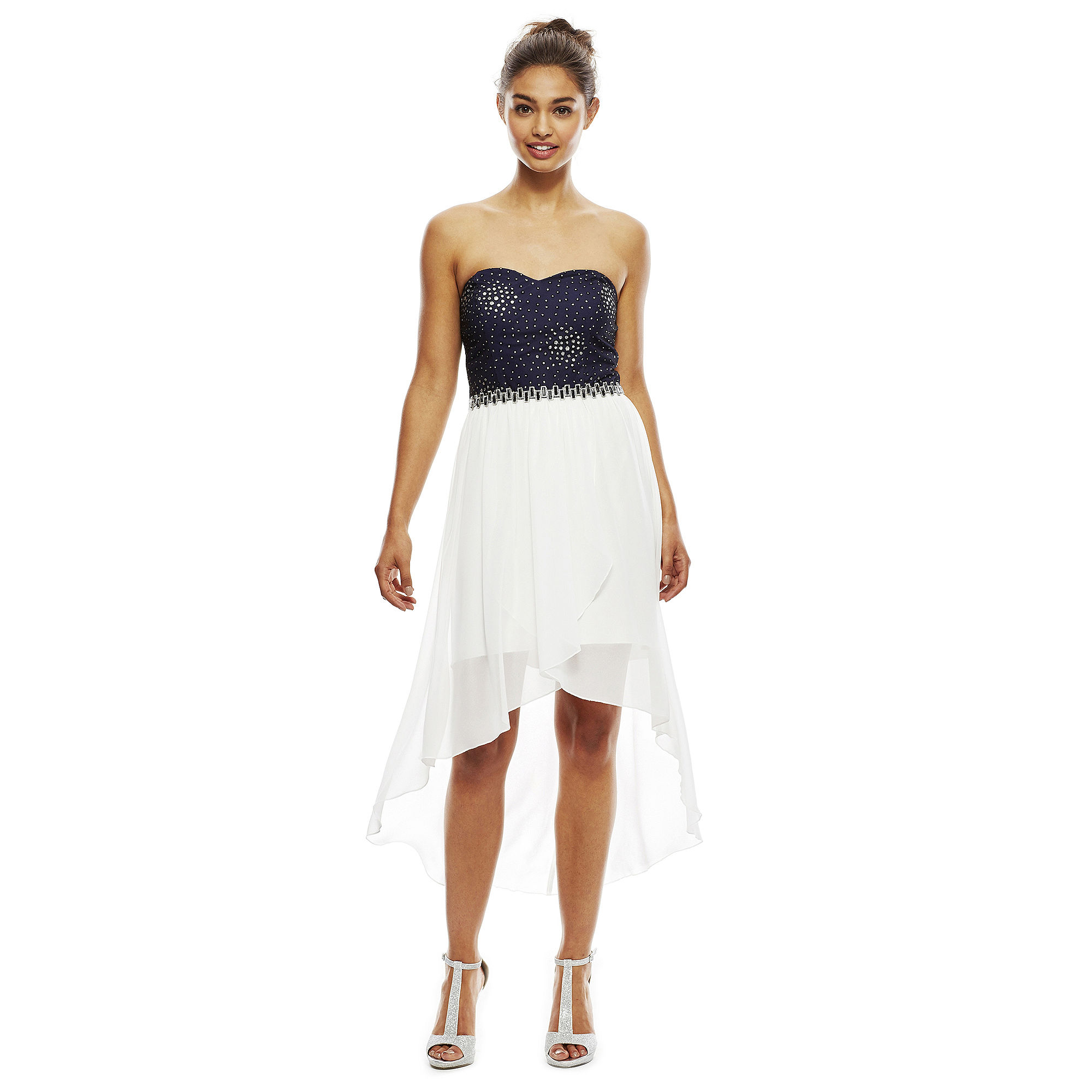 UPC 708008257692 - City Triangles Strapless Embellished Two-Tone High ...