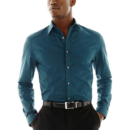 Jf J. Ferrar Long-sleeve Satin Stripe Shirt | Eizzy