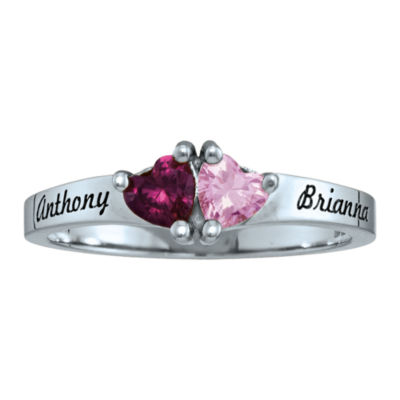 Personalized Simulated Birthstones Sweetheart Couples Ring-JCPenney