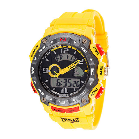 Everlast Mens Yellow Silicone Strap Analog/digital Sport Watch – Innoster