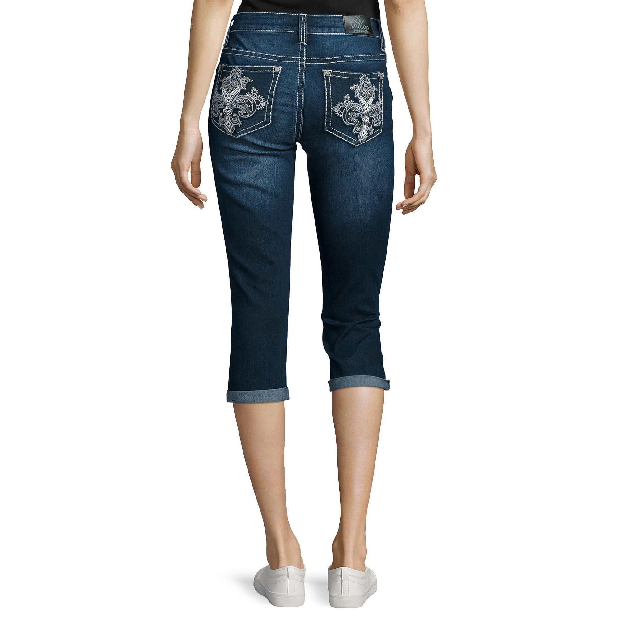 UPC 883562507404 - Love Indigo Fleur De Lis Back-Pocket Denim Capris ...