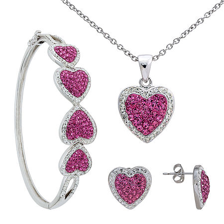Crystal Heart 3-pc. Jewelry Set | Snapcat