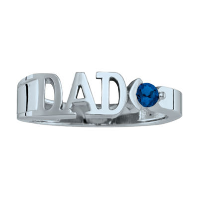 Personalized Men's Simulated Birthstone Dad Ring - JCPenney