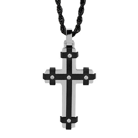 Inox Jewelry Mens Stainless Steel English Cross Pendant Necklace | Tagtube