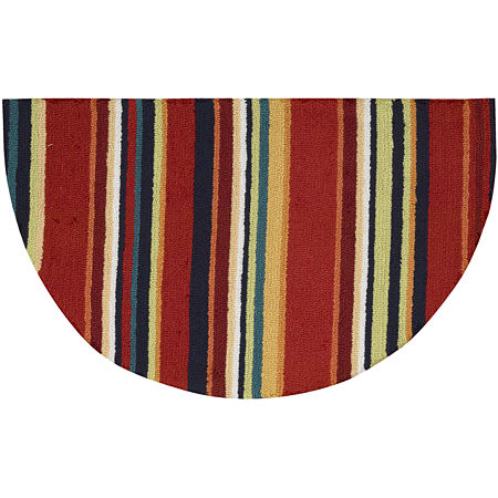 Nourison Stripes Washable Wedge Rug | Dazzlesphere