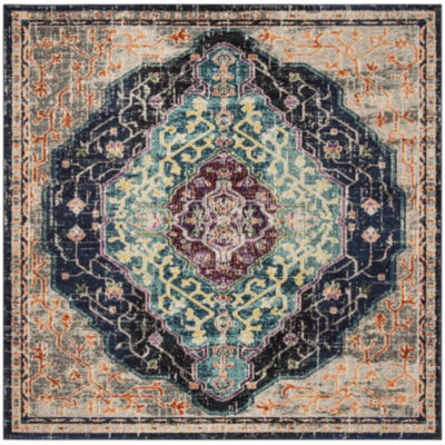 Safavieh Monaco Collection Dayna Oriental Round Area Rug, Color: Black ...