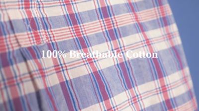 Women's Textured Cotton Popover Shirt, Short-Sleeve Plaid | Shirts ...