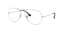 RX6489 AVIATOR: Shop Ray-Ban Silver/Gunmetal/Grey Pilot Eyeglasses at ...