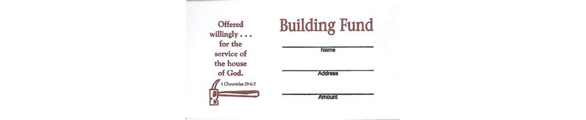 Offering Envelope: Building Fund, Smaller-Size (Package of 100) | Lifeway