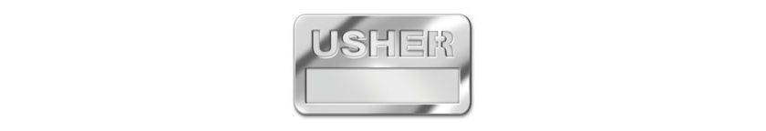 Usher Name Badge - Silver Finish | Lifeway