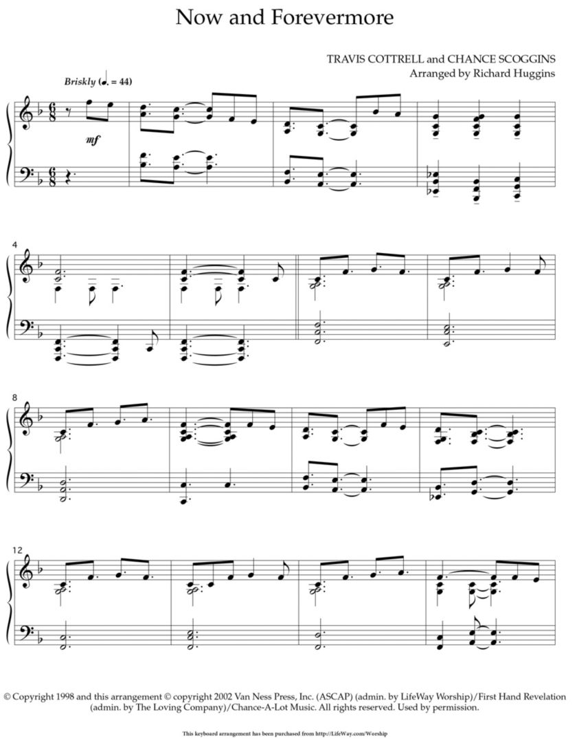 Now and Forevermore - Downloadable Keyboard Arrangement | Lifeway