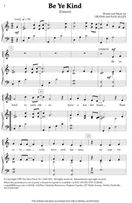 Be Ye Kind - Downloadable Anthem (Min. 10) - Lifeway