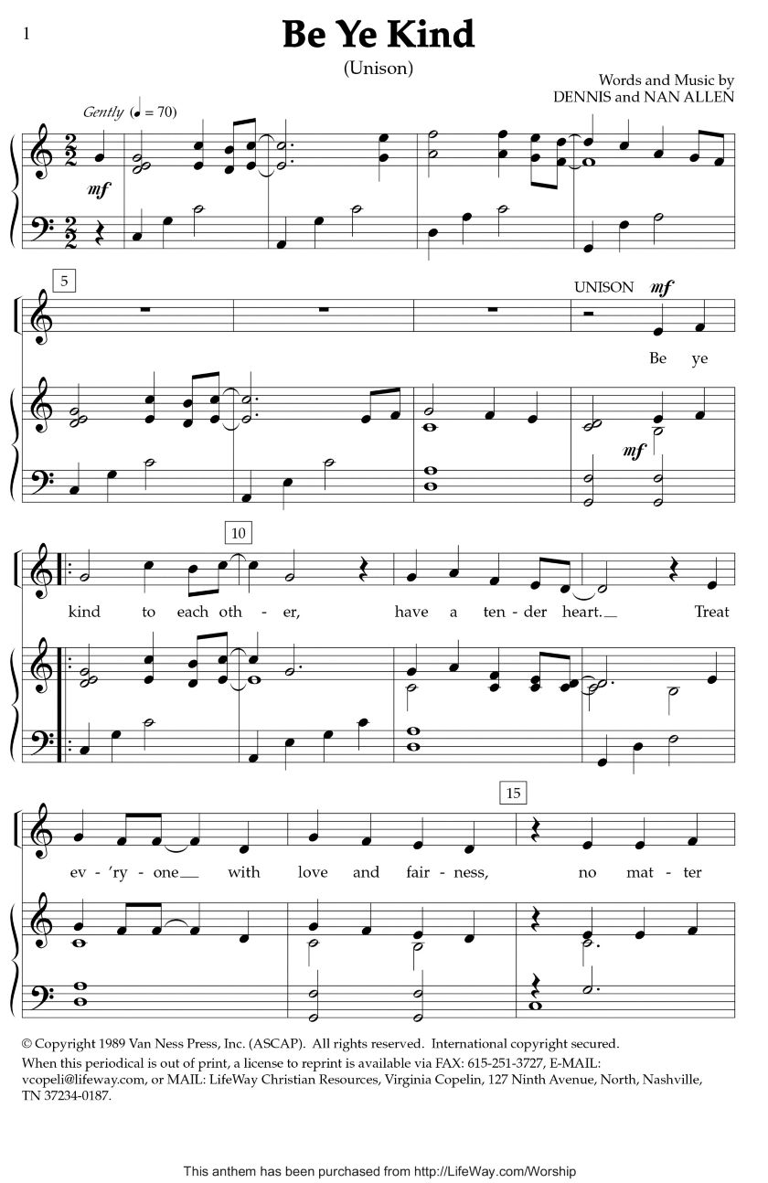 Be Ye Kind - Downloadable Anthem (Min. 10) | Lifeway