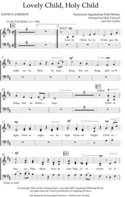 Lovely Child, Holy Child - Downloadable SAB Anthem - Lifeway