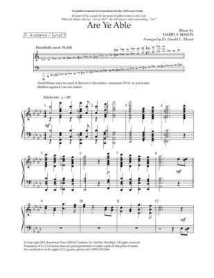 Are Ye Able - Downloadable Handbell Arrangement - Lifeway