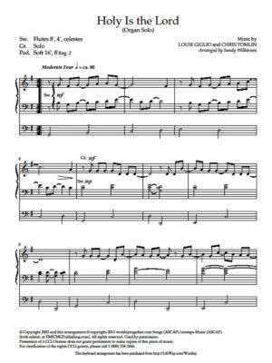 Holy Is the Lord - Downloadable Keyboard Arrangement | Lifeway