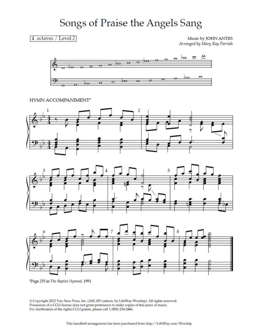 Songs of Praise the Angels Sang - Downloadable Handbell Arrangement ...