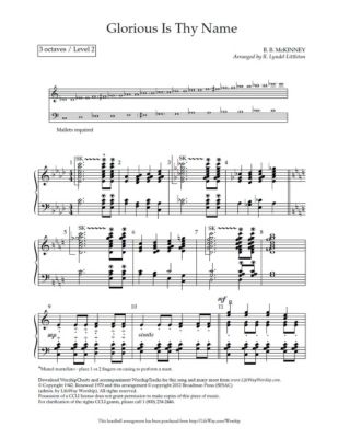 Glorious Is Thy Name - Downloadable Handbell Arrangement - Lifeway