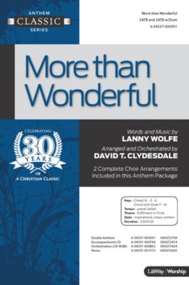 More Than Wonderful - Downloadable Split-Track Accompaniment Track ...