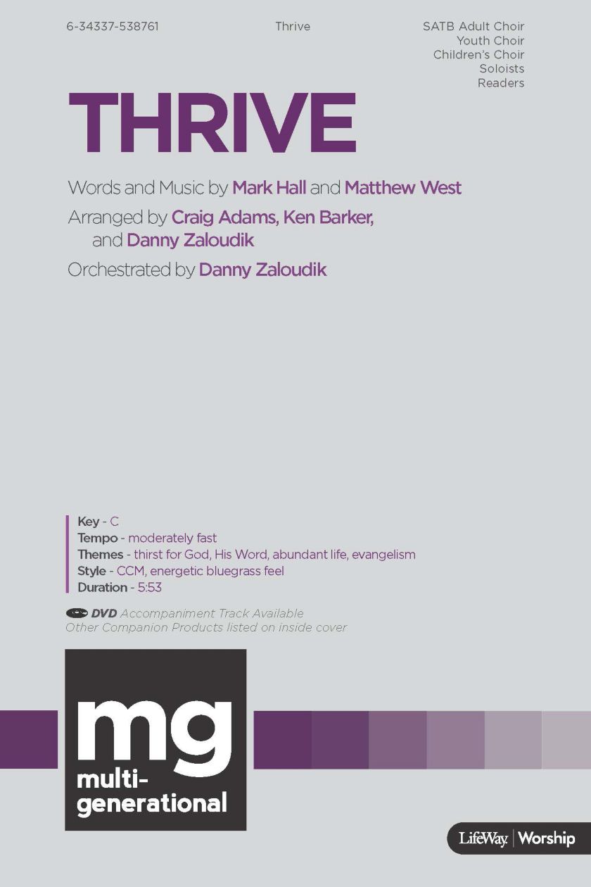 Thrive - Downloadable Listening Track Video | Lifeway