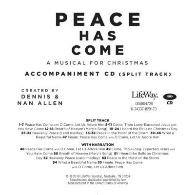 Peace Has Come - Accompaniment CD | Lifeway