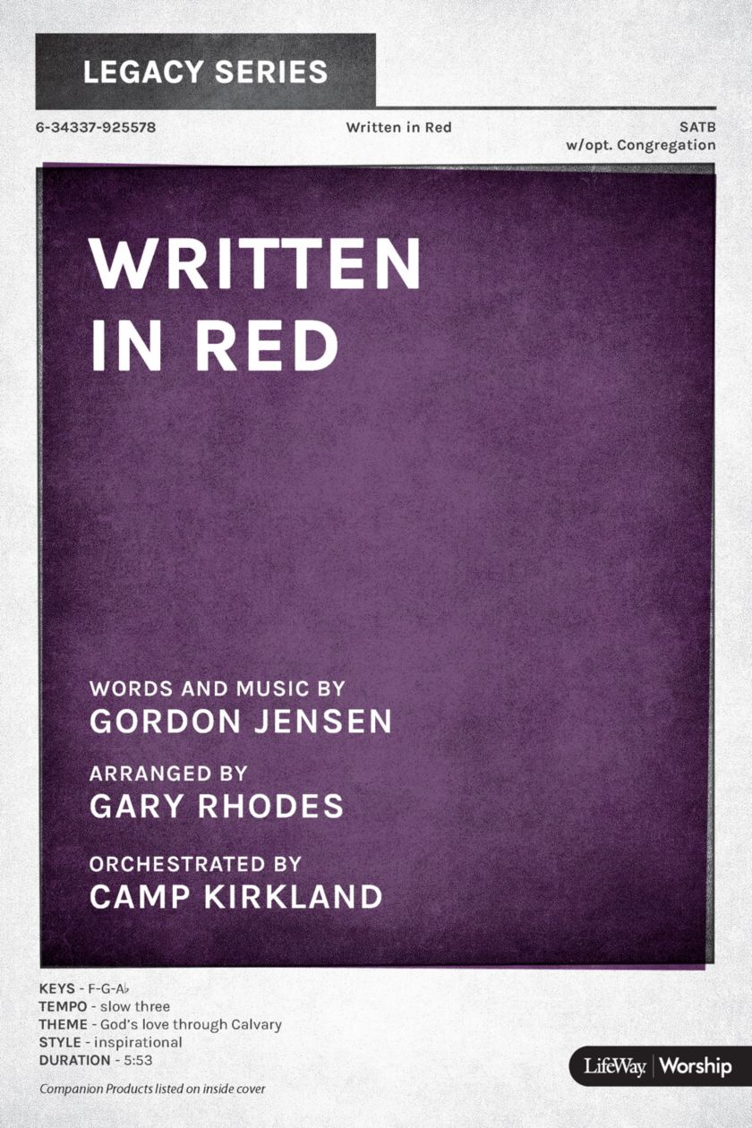 Written in Red - Downloadable Listening Track | Lifeway