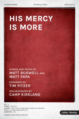 His Mercy Is More - Downloadable Lyric File - Lifeway