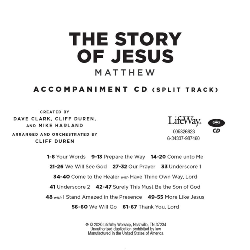 The Story of Jesus - Accompaniment CD | Lifeway