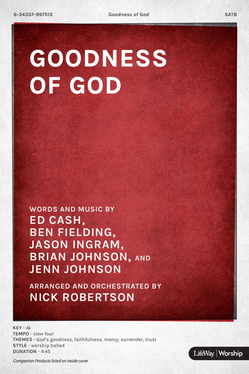 Goodness of God - Downloadable Rhythm Charts | Lifeway