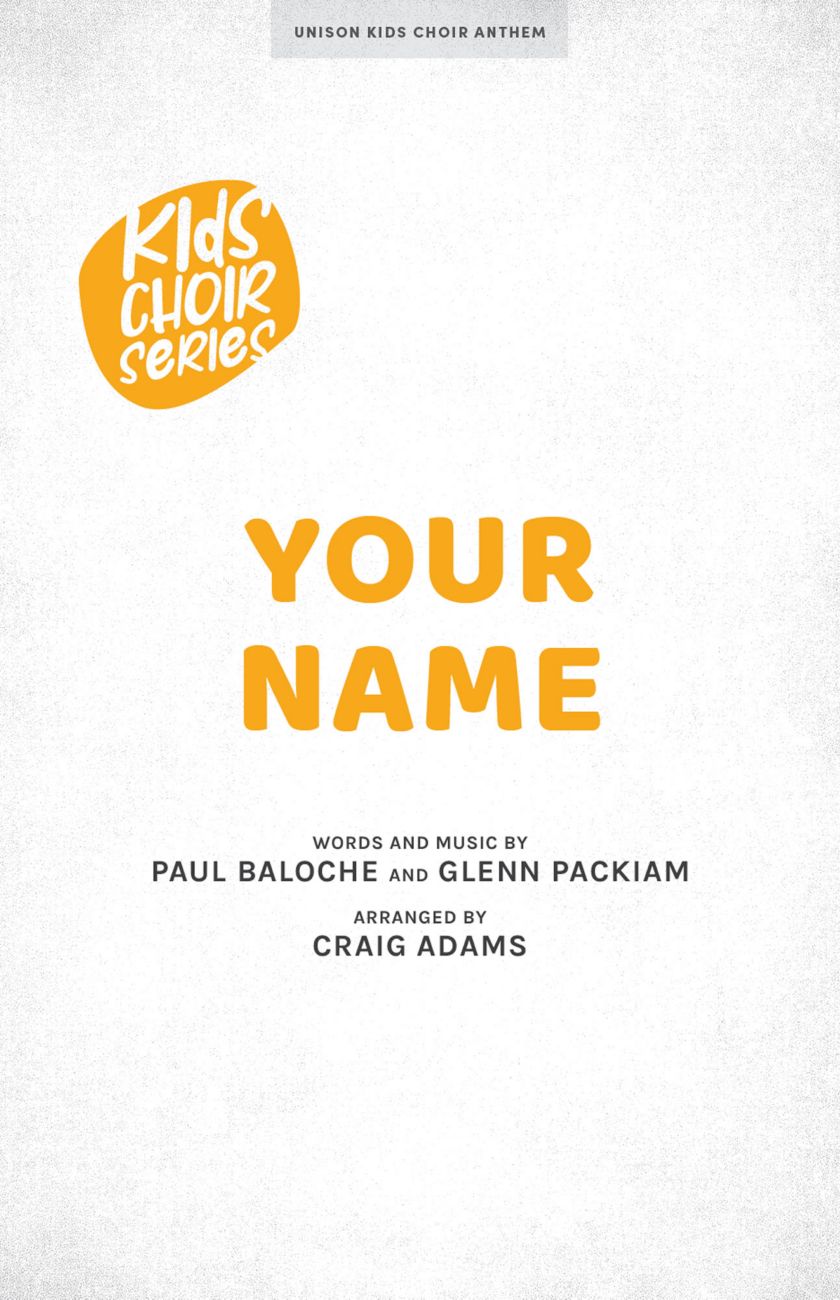 Your Name - Downloadable Chord Chart | Lifeway