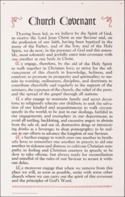 Church Covenant Wall Chart | Broadman Church Supplies Staff