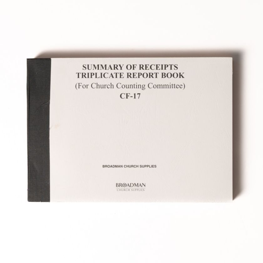 Summary of Receipts - Triplicate Report Book (For Church Counting ...